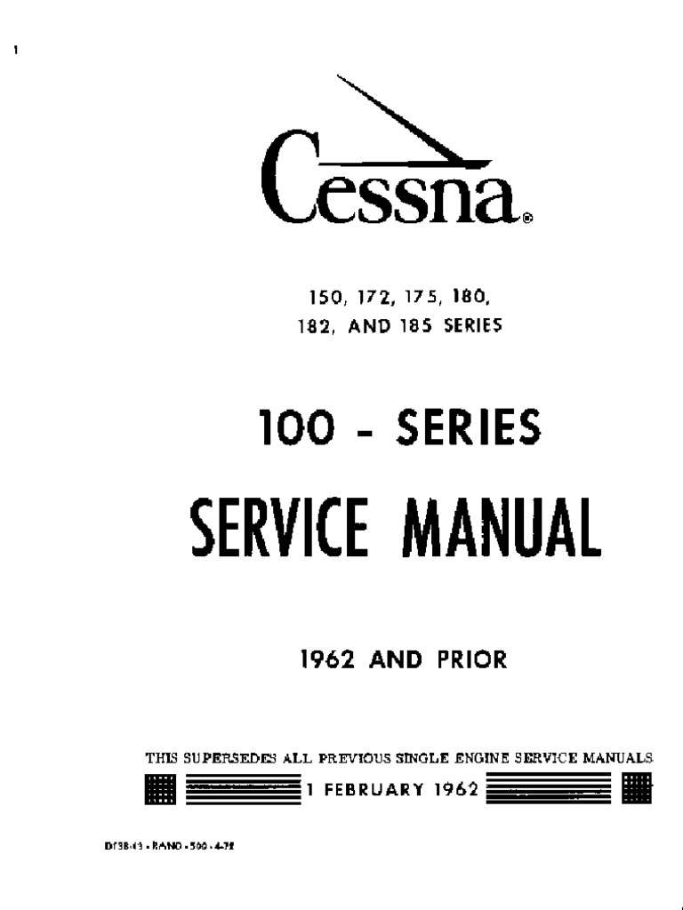 Cessna 150, 152, 172, 175, 180, 182 & 185 Service Manual | PDF