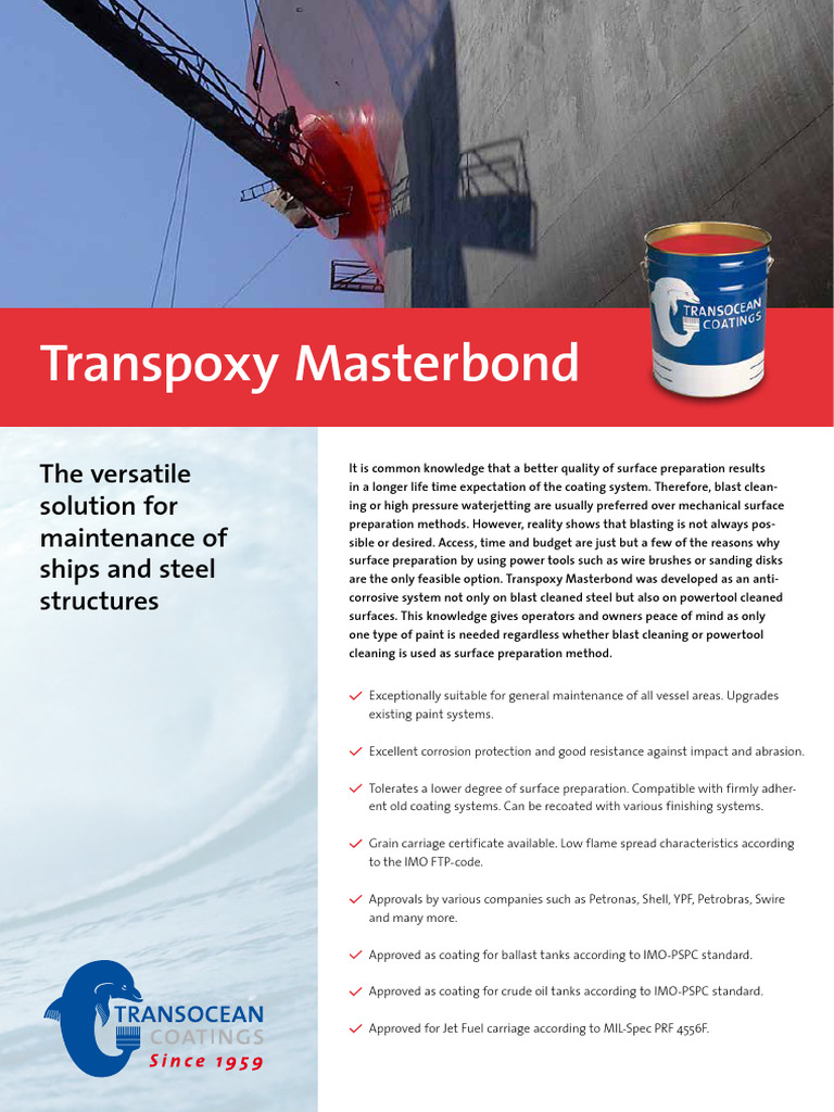 Transocean Flyer Transpoxy Masterbond | PDF | Corrosion | Coating