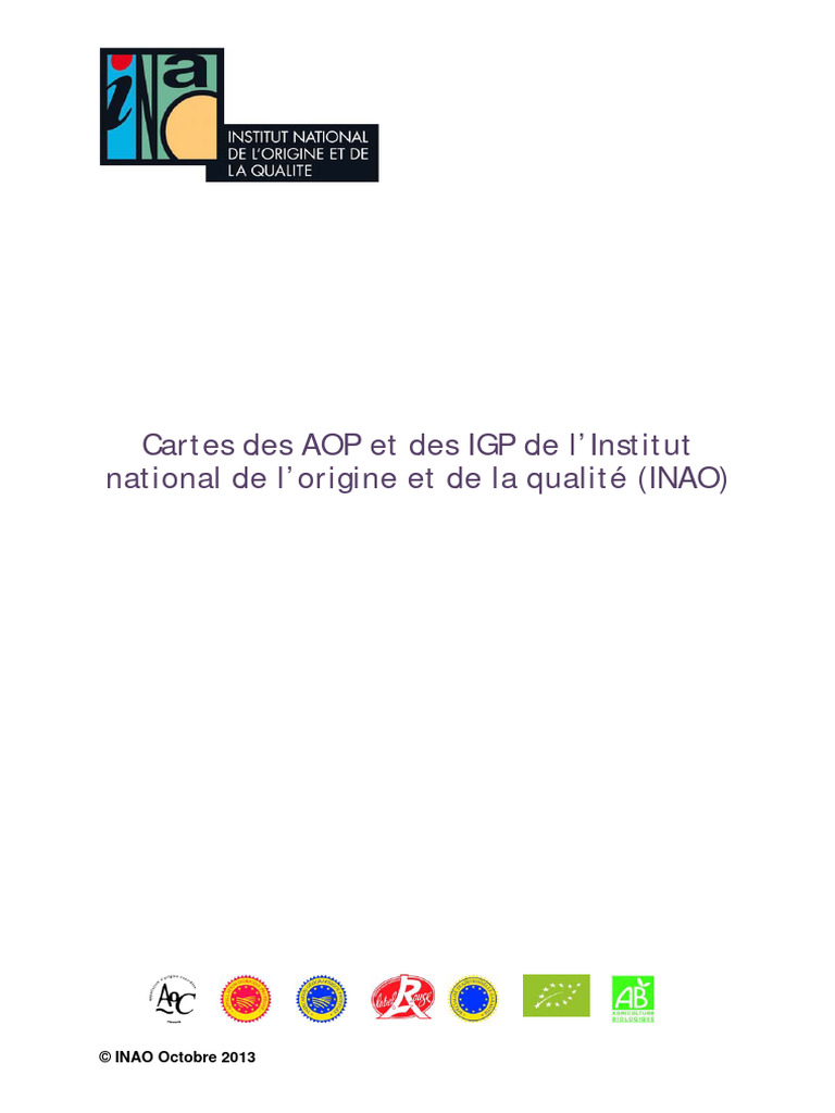 Cartes des AOP et IGP en France | PDF | Produits laitiers | Cuisine ...