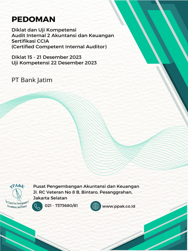 Diklat CCIA Audit Internal 2023 | PDF | Karier & Perkembangan | Bisnis