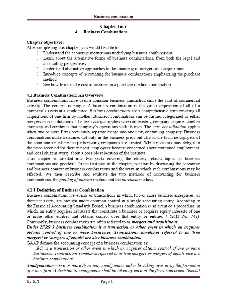 Chapter 4 Advanced Accounting 1 | PDF | Goodwill (Accounting) | Stocks