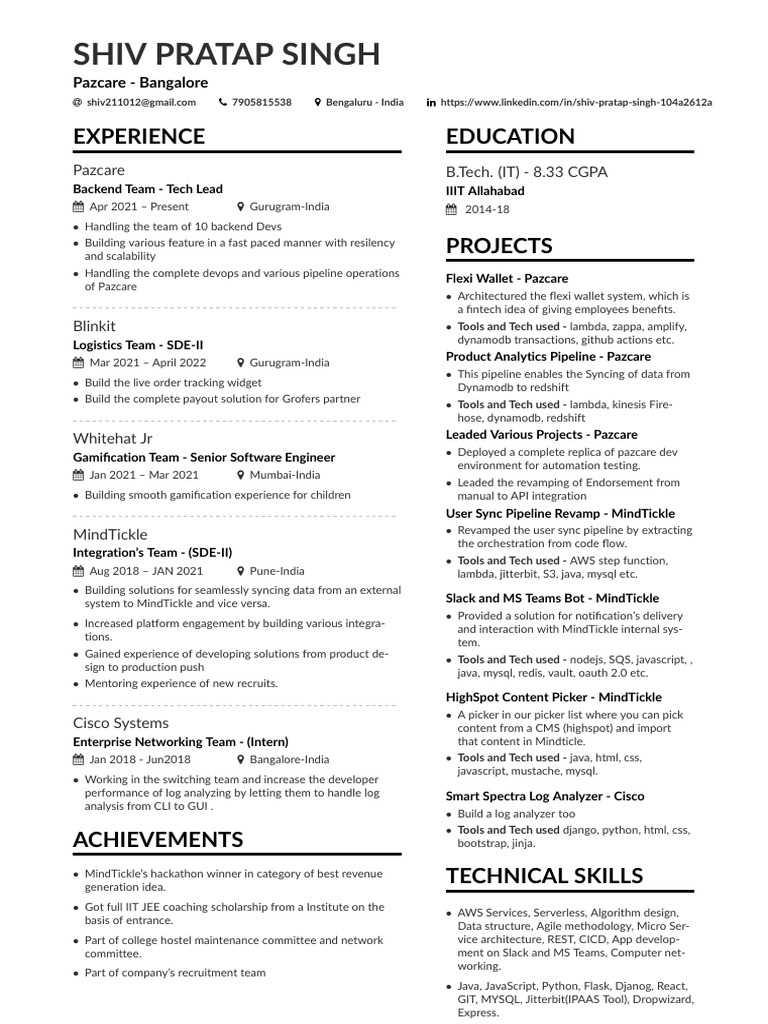 Shiv CV | PDF | Software Engineering | Software Development