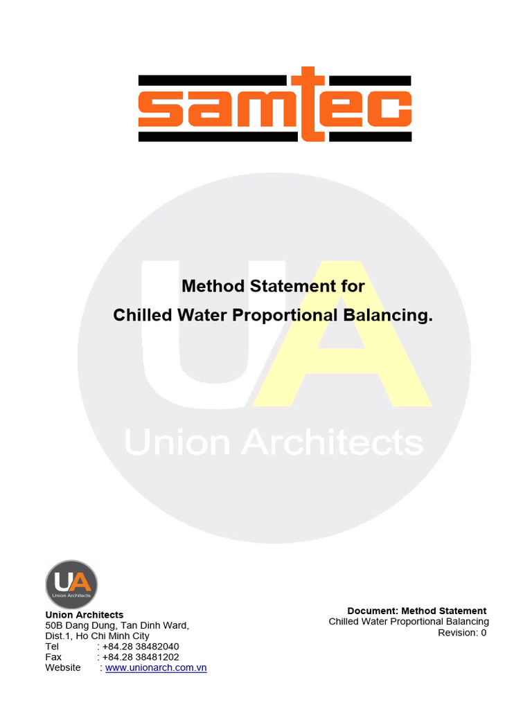 Chilled Water Proportional Balance | PDF