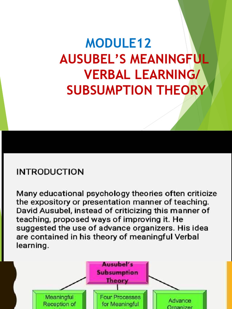 Ausubel Subsumption-Theory | PDF