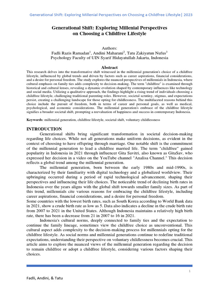 Generational Shift: Exploring Millenial Perspectives On Choosing A ...