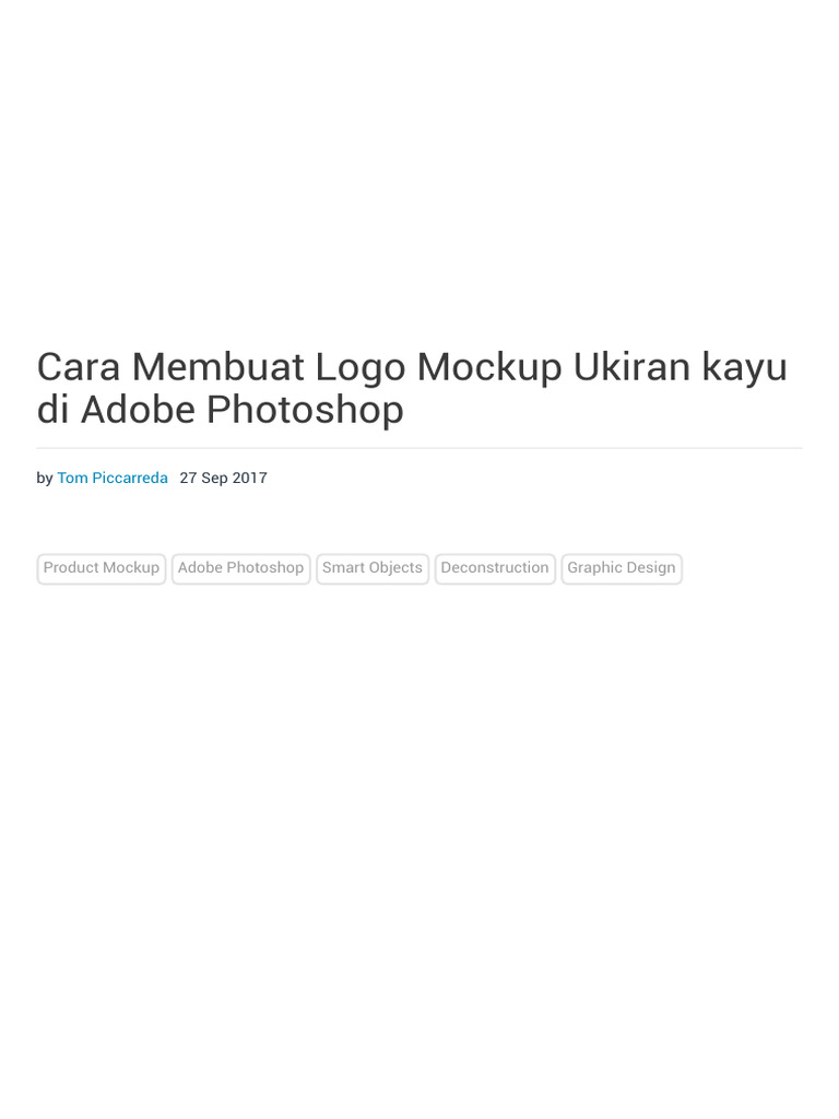 Cara Membuat Mockup Logo Kayu | PDF | Seni | Komputer