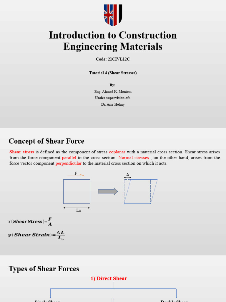 Tutorial 4 (2020-2021) Shear | PDF | Bending | Shear Stress