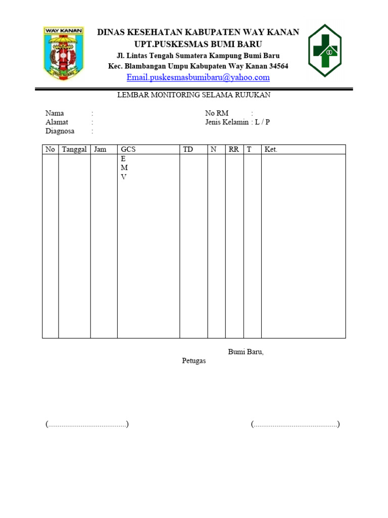 Lembar Monitoring Pasien PRB | PDF