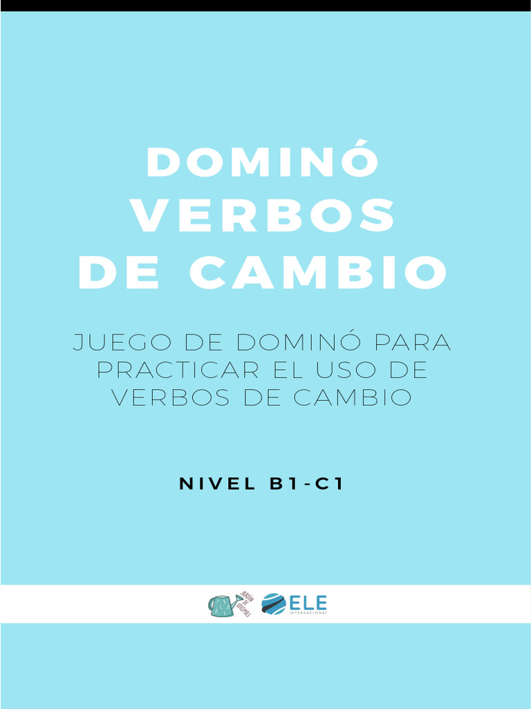 Domino Verbos de Cambio 96tzek | PDF | Verbo | Lingüística