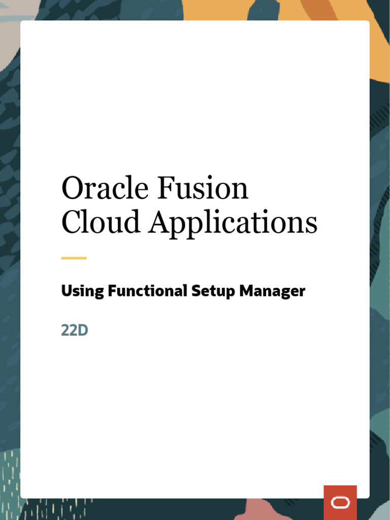 Using Functional Setup Manager Pdf Oracle Corporation Cloud Computing