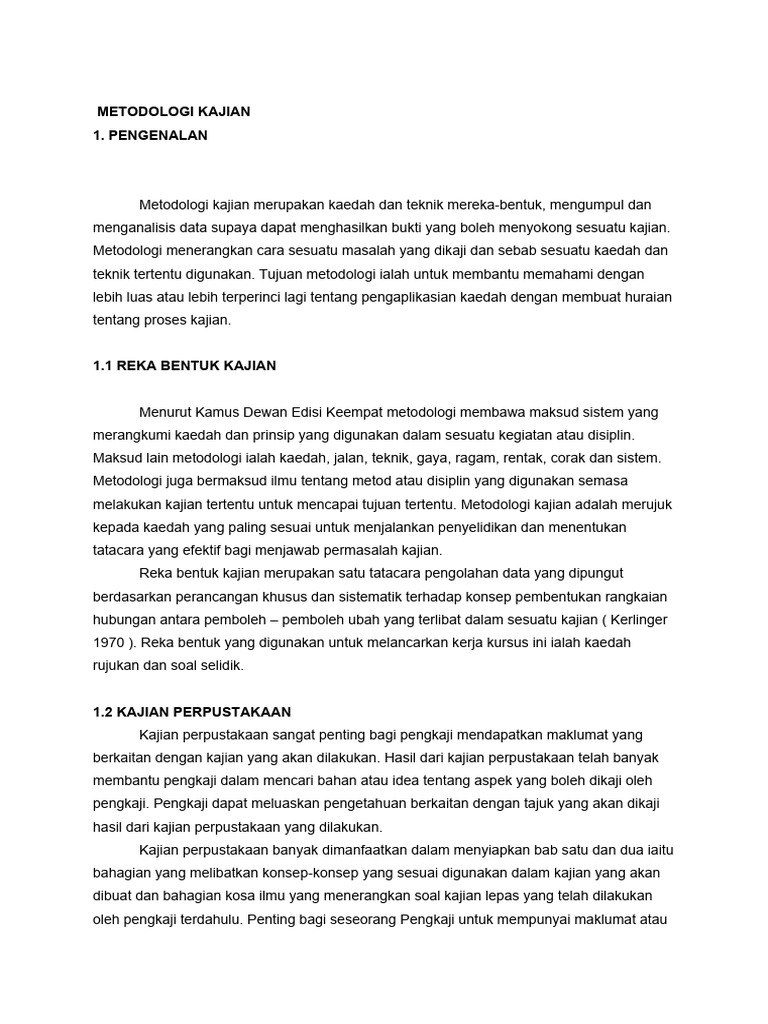 Metodologi Kajian | PDF