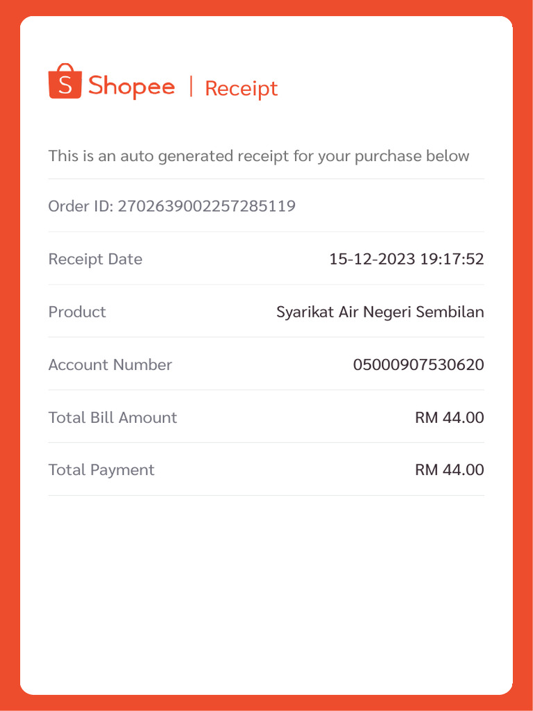 Receipt: This Is An Auto Generated Receipt For Your Purchase Below | PDF
