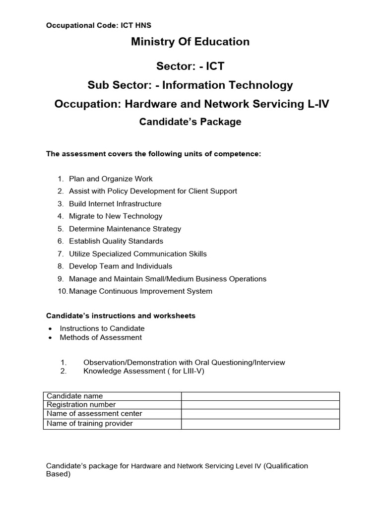 HNS Level 4 Assessment Guide | PDF | Internet | Infrastructure