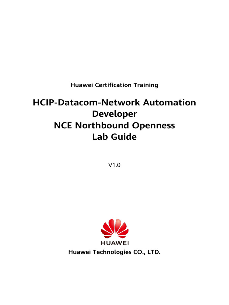 04 HCIP-Datacom-NCE Northbound Openness Lab Guide | PDF | Uniform ...
