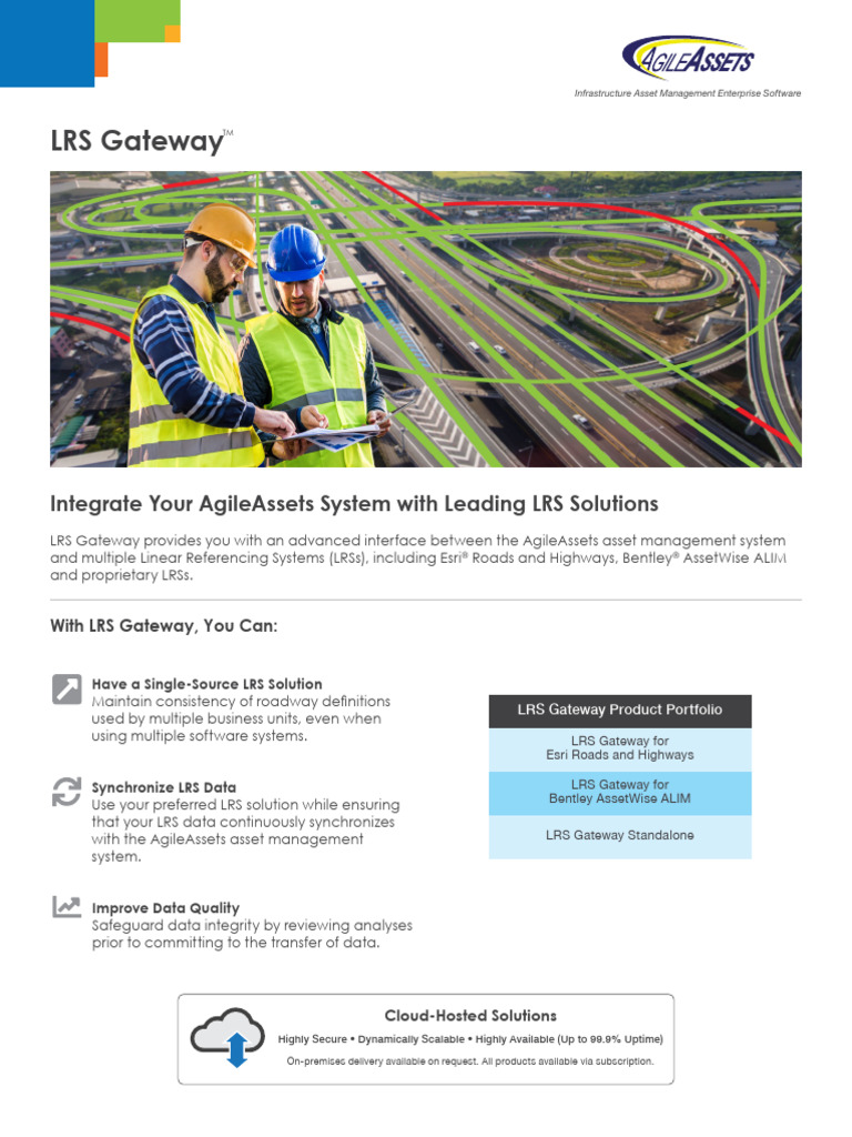 AgileAssets LRS Gateway Brochure 2018 | PDF | Cloud Computing | Computing