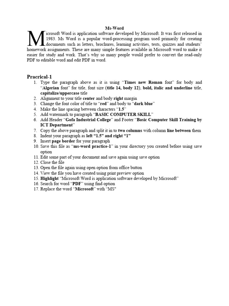 Word Practice | PDF