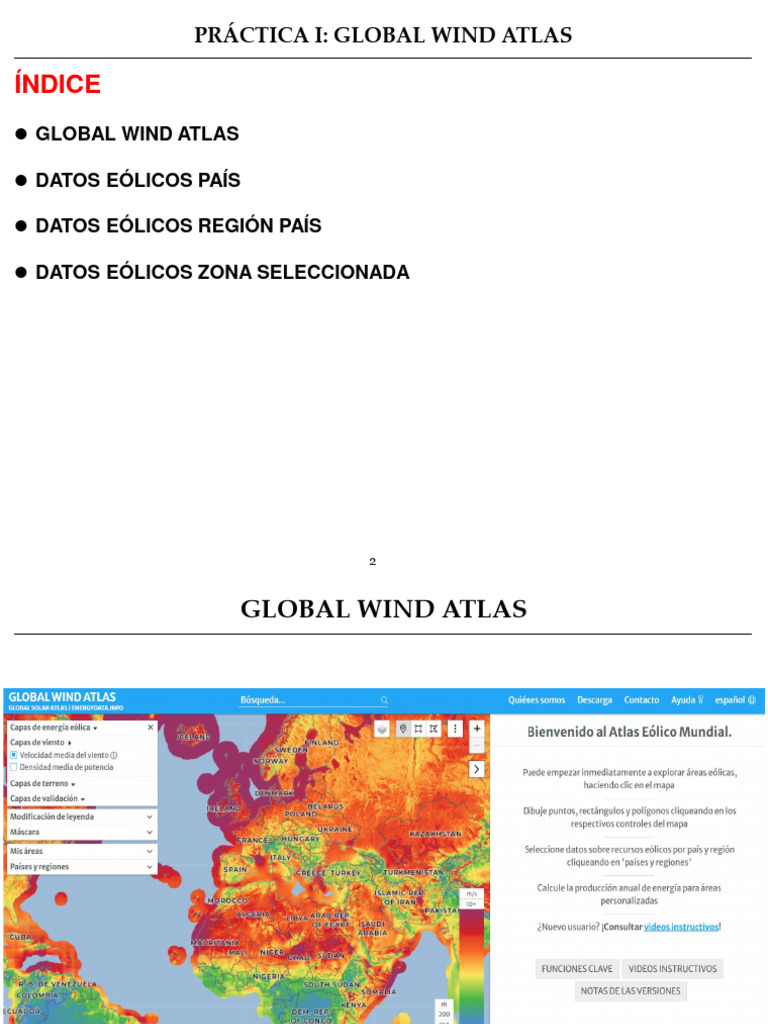 Practica I Global Wind Atlas 5.10.2023 | PDF