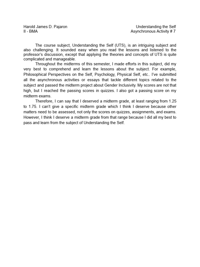 UTS Essay | PDF | Career & Growth