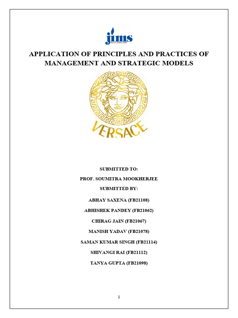 Versace. Final | Download Free PDF | Cost Of Living | Strategic Management