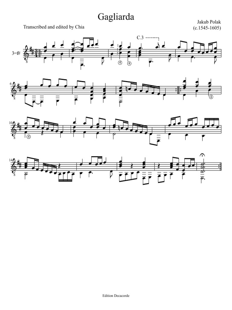 Gagliarda - Jakub Polak Reys | PDF