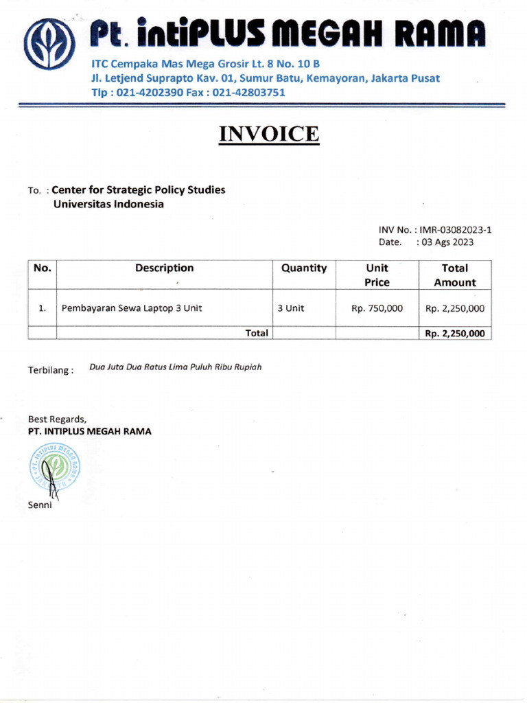 Invoice Sewa LCD | PDF