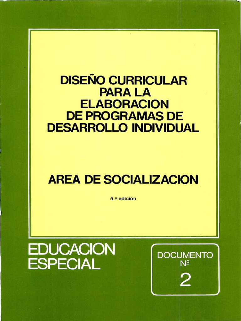 Diseño Curricular para La Elaboración de Programas de Desarrollo Individual | PDF | Aprendizaje ...