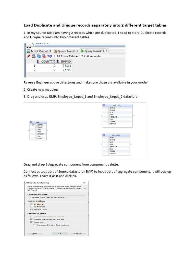 ODI 12c - Mapping - Load Duplicate and Unique Records Separately Into 2 Different Target Tables ...