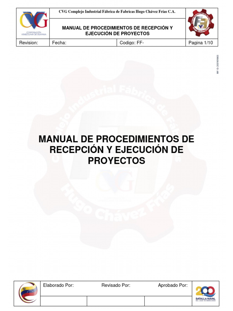 Manual de Procedimiento de Ejecucion de Proyectos | PDF | Presupuesto | Ingeniería