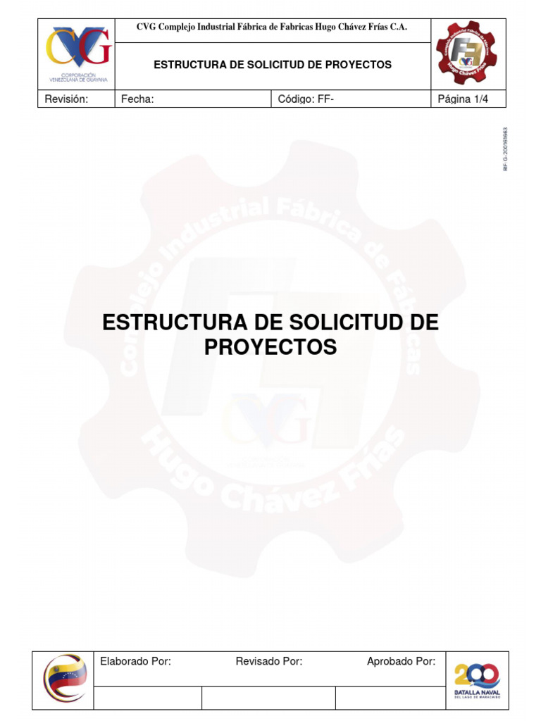 Estructura de Solicitud de Proyectos | PDF