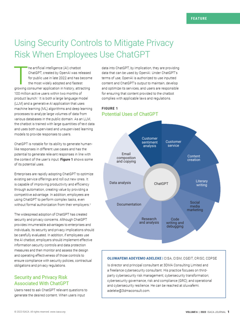 Controls To Mitigate Privacy Risk When Employees Use ChatGPT - Joa ...
