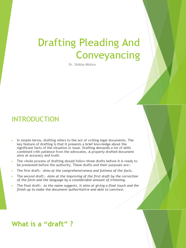 Drafting Pleading and Conveyancing | PDF Drafting Pleading and Conveyancing | PDF