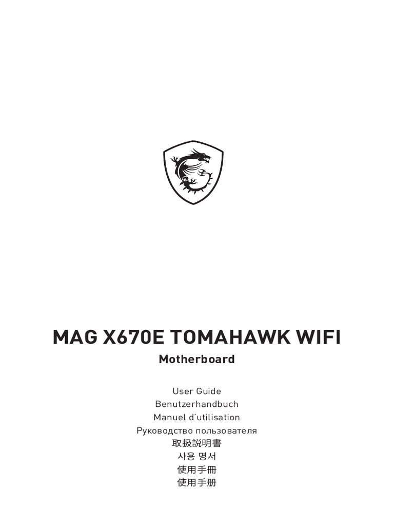 Mag X 670 e Tomahawk Wifi | PDF | Usb | Bios