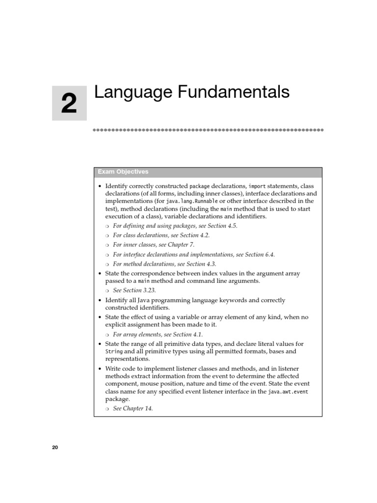 Language Fundamentals | PDF | Data Type | Identifier
