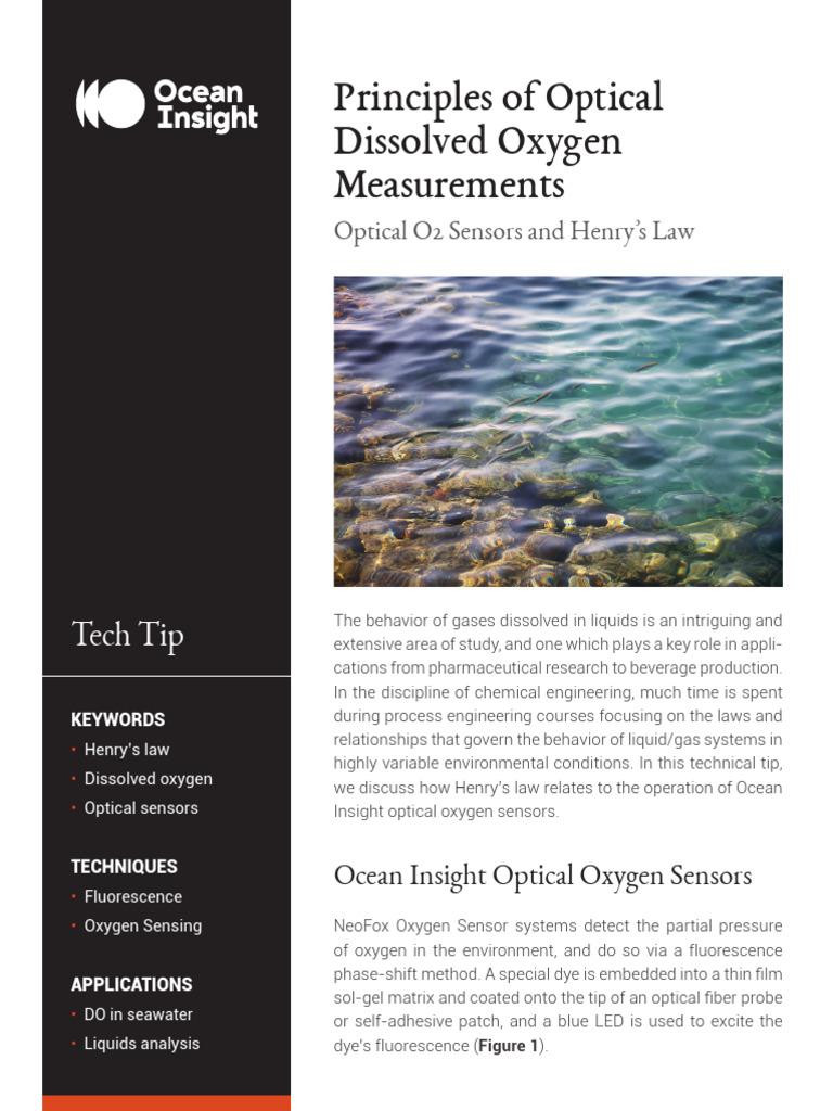 Principles of Optical Dissolved Oxygen Measurements | PDF | Salinity ...