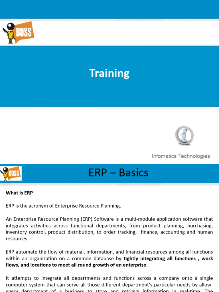 Chapter-0 ERP Basics and User Interface | PDF