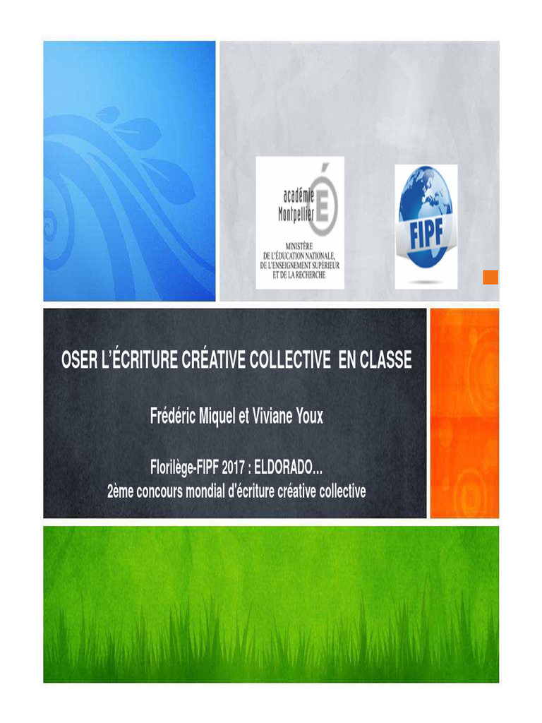 Écriture créative collective en classe | PDF | Pédagogie ...