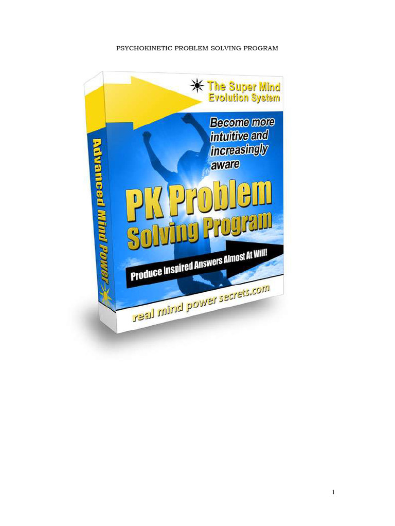 PK Problem Solving Program | PDF | Thought | Intuition PK Problem Solving Program | PDF | Thought | Intuition