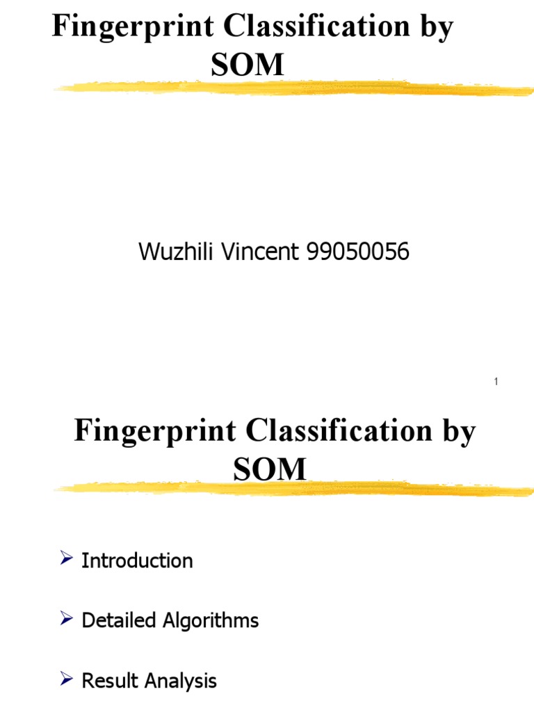 Fingerprint Classification using Self-Organizing Maps (SOM | PDF | Statistical Classification ...