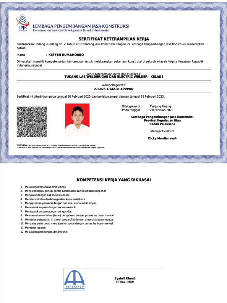 SKT Tukang Las | PDF