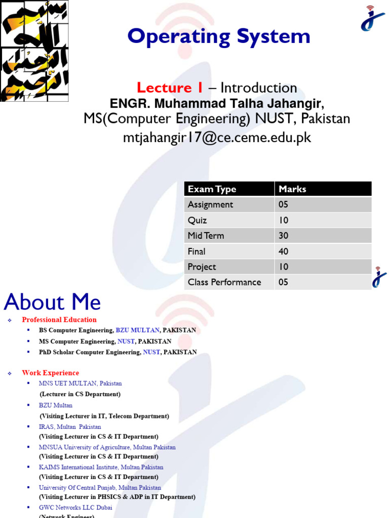 Lec 1 (Operating System) 1 | Download Free PDF | Operating System | Process (Computing)