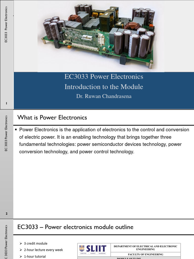 EC3303 Power Electronics Introduction | PDF
