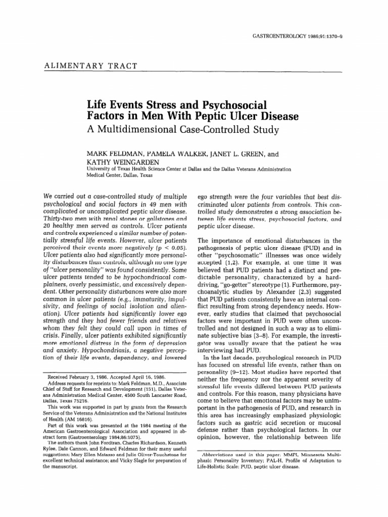 Feldman 1986 | PDF | Epidemiology | Causes Of Death