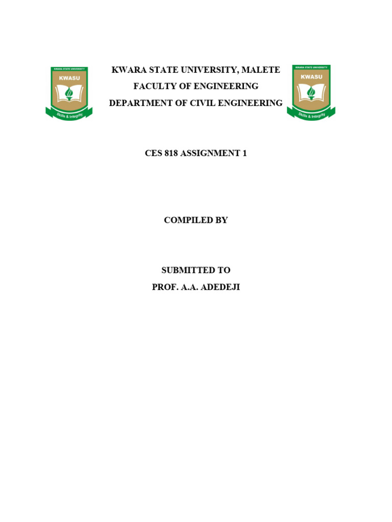 Ces 818 Assignment 1 PDF | PDF | Mathematical Optimization | Design