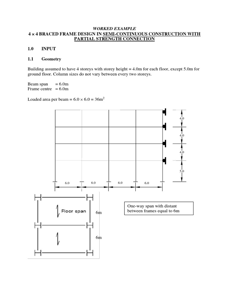 Worked Example 01 Semi Continuous | PDF | Beam (Structure) | Buckling