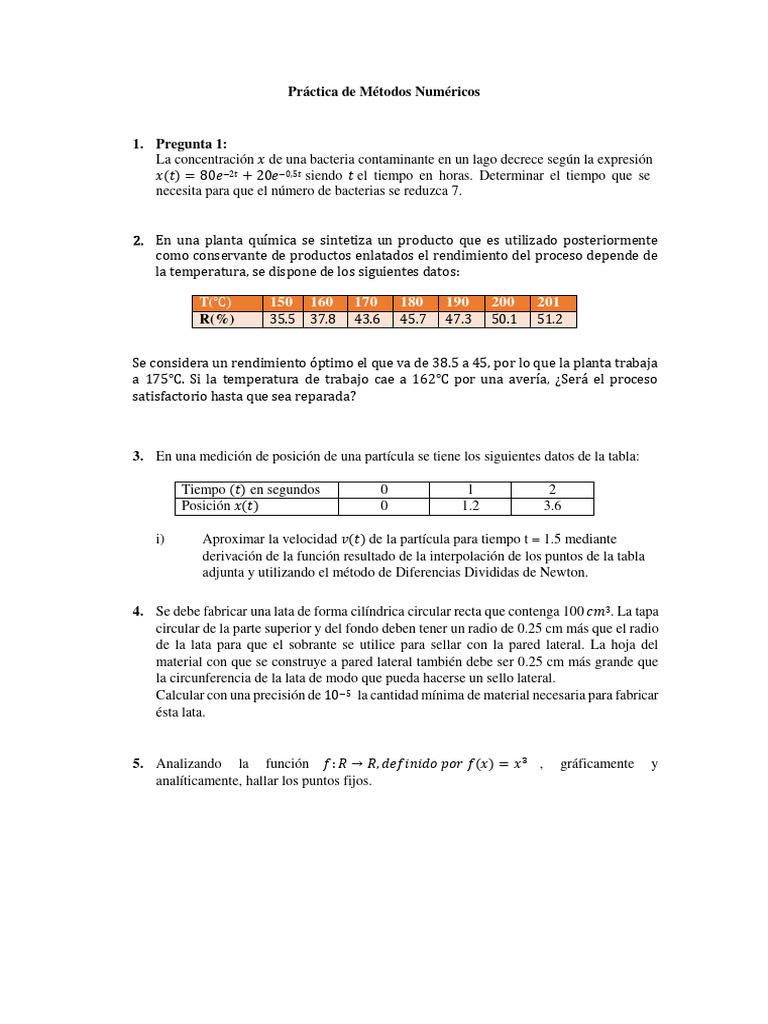 Practica Final Metodos | PDF