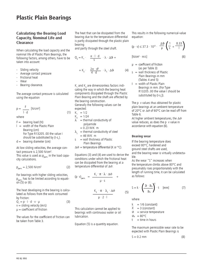 LT PPB Calculation Bearing Load Capacity EN | PDF | Bearing (Mechanical ...