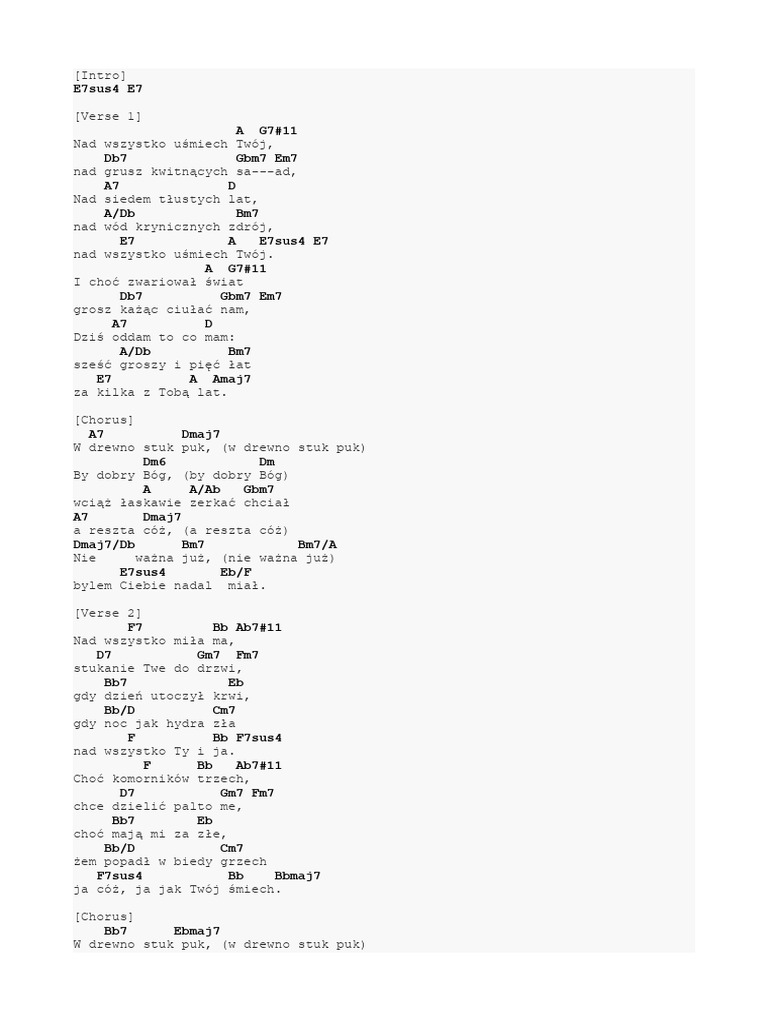 Nad wszystko usmiech twoj | PDF