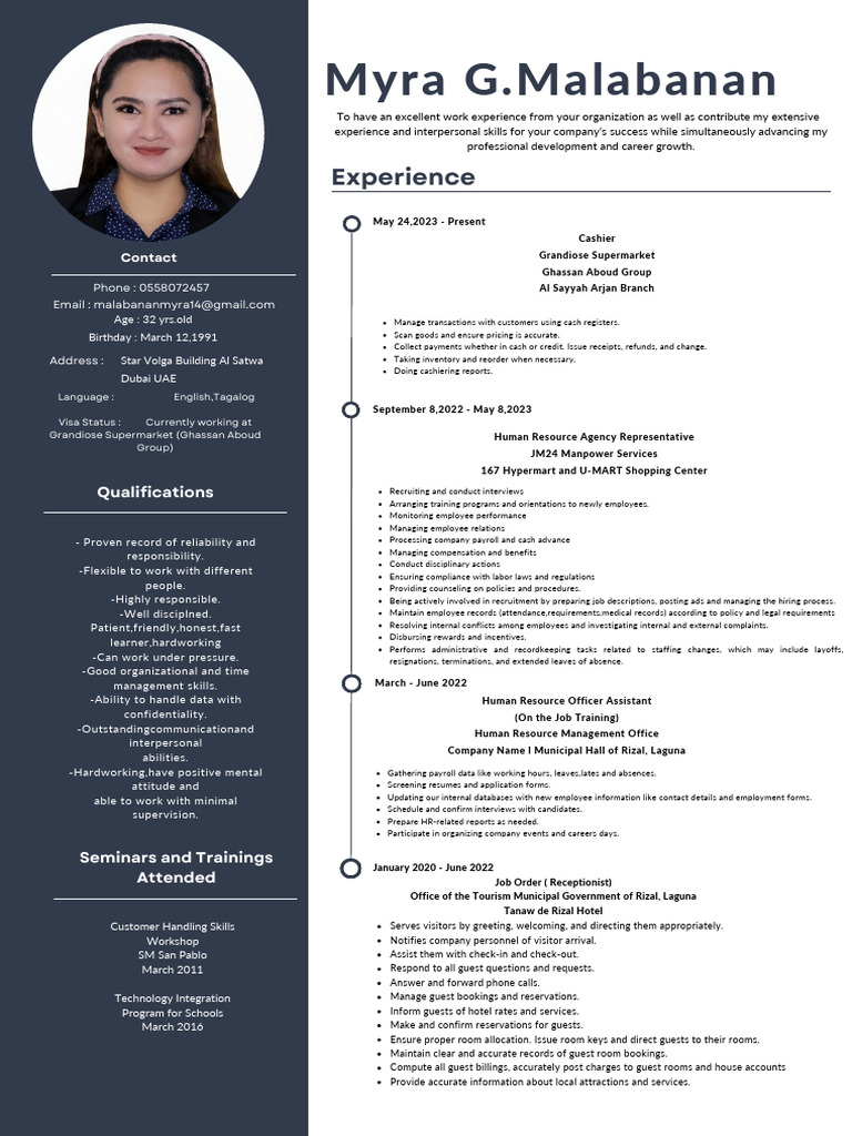 Myra Malabanan Update Resume 2023 | PDF | Human Resources | Employment