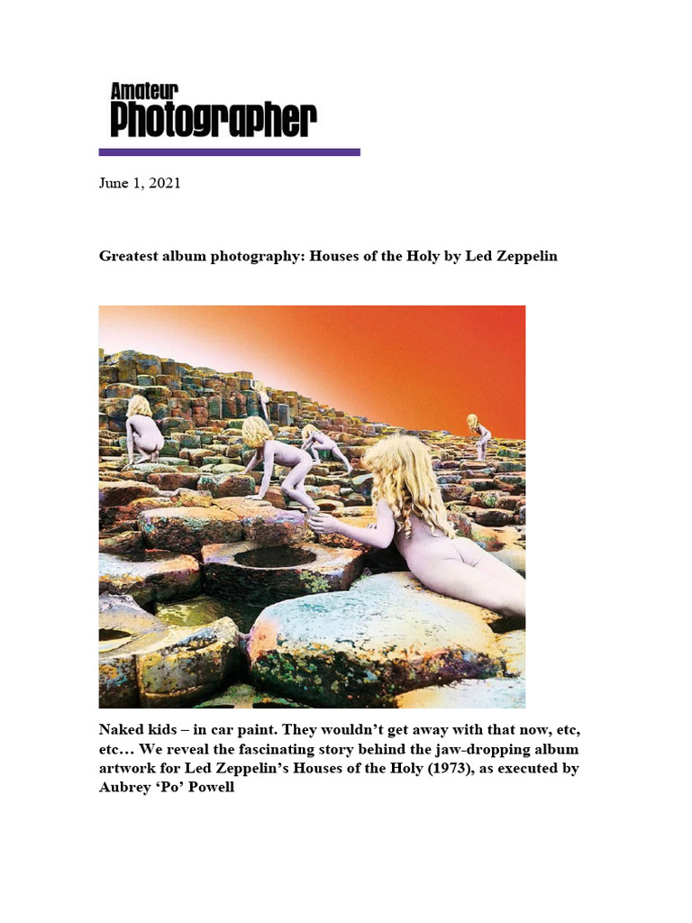 Melhor Fotografia de Álbum, Houses of The Holy Do Led Zeppelin | PDF | Music Industry
