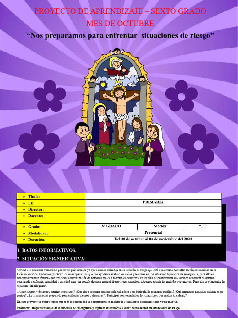 6° Proyecto de Aprendizaje - Mes de Octubre P2 | PDF | Probabilidad | Aprendizaje